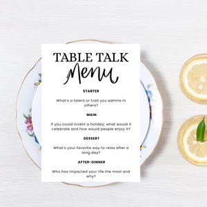 Wedding Table Conversation Cards: Funny Reception Icebreaker (digital ...