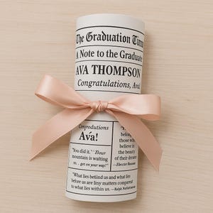 Graduation Newspaper Invitation Template: Editable Canva Announcement ...