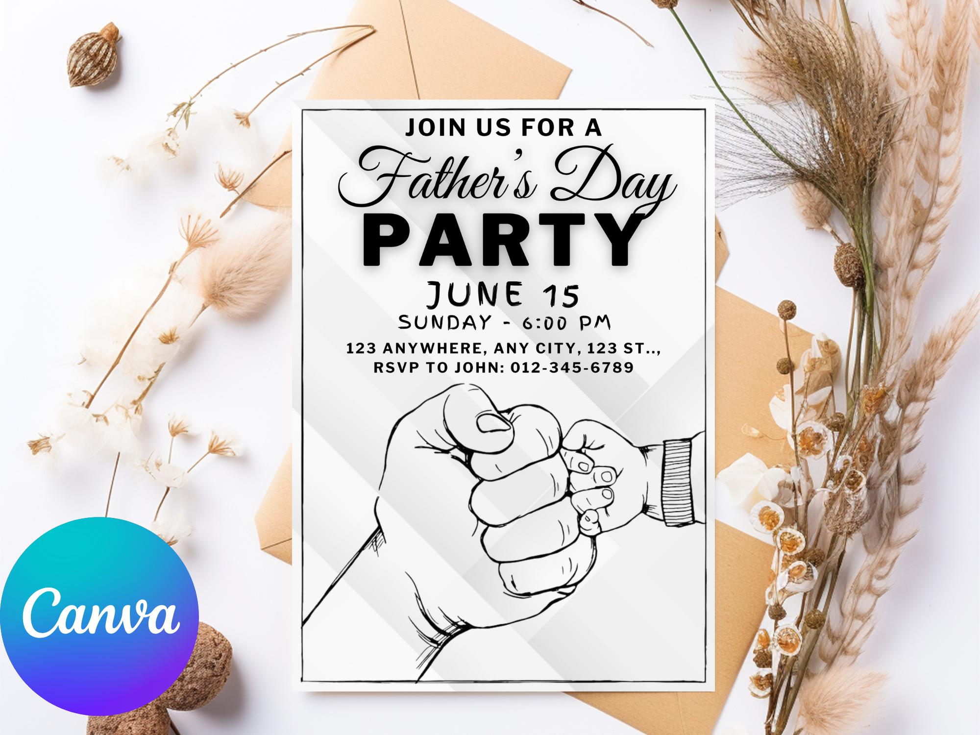 Father's Day Invite, Father's Day Brunch Invite, Father's Day ...