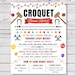 Croquet Rules, Croquet Sign, Yard Games, Wedding Lawn Games, Party ...