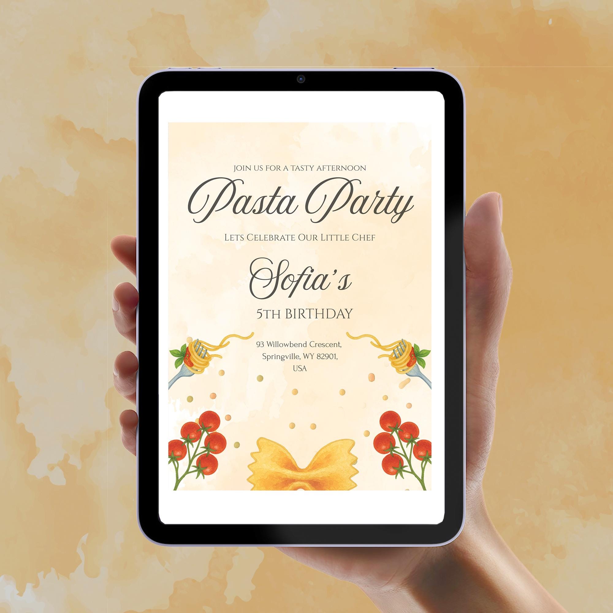 Editable Pasta Party Invitation Featuring Spaghetti and Italian Party ...
