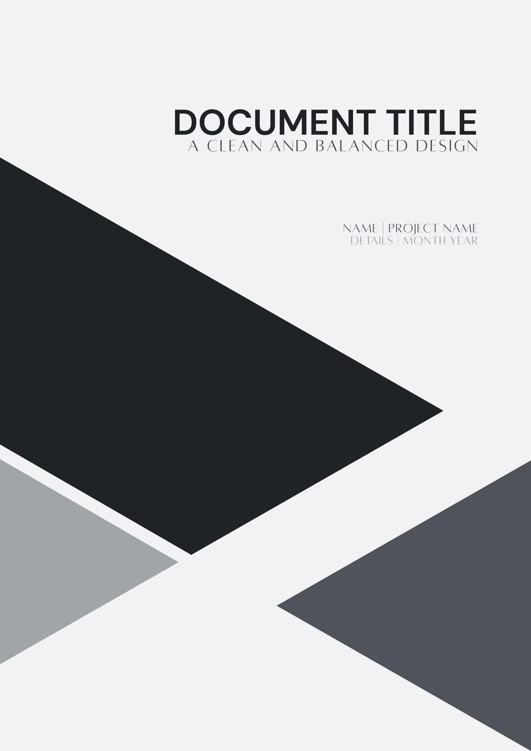 Executive Dark Minimal Cover Template | Professional Corporate Design ...