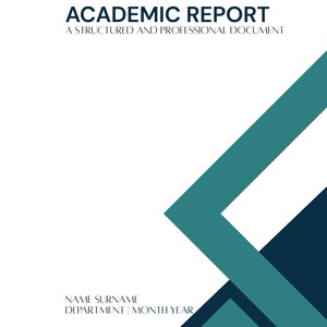 Academic Report Cover Template – Navy | Professional Canva Cover ...