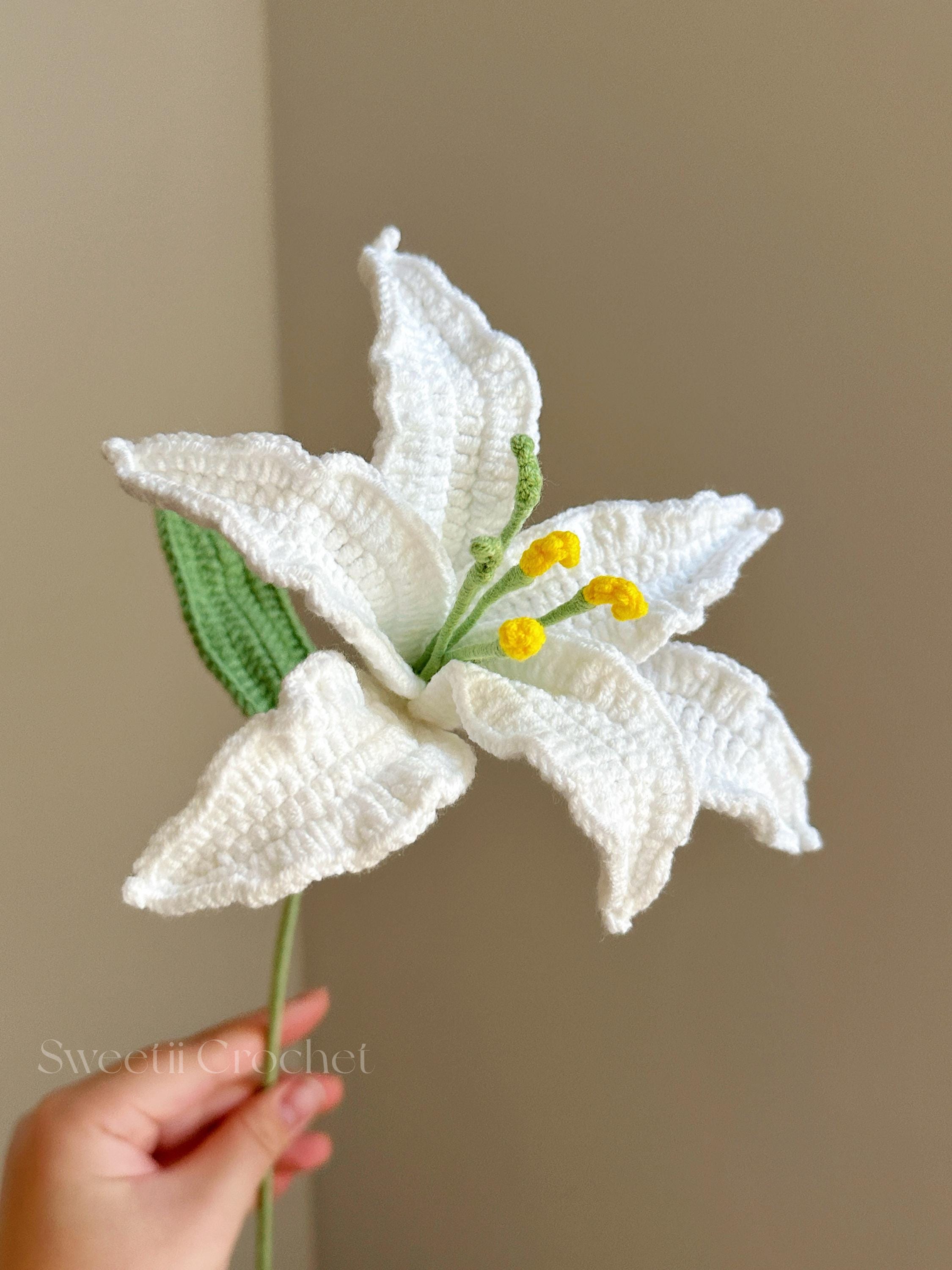 Lily Flower Crochet Pattern, Flower Bouquet Crochet Pattern, Crochet ...