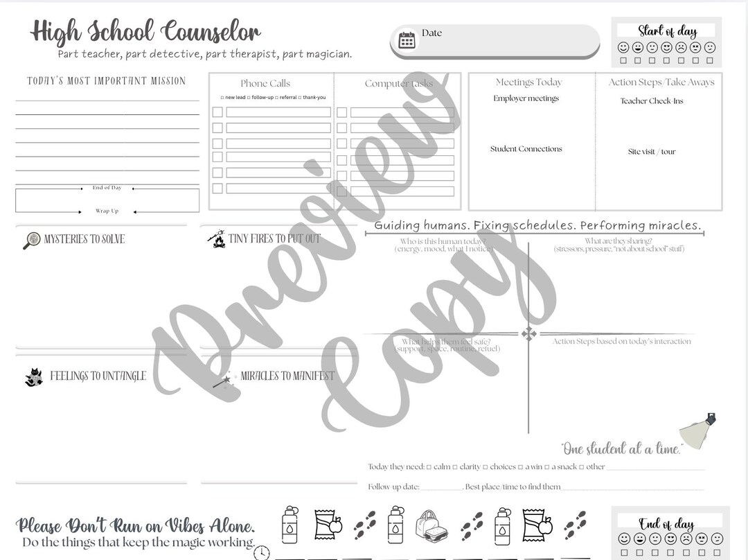 High School Counselor Fun Organizer - Etsy