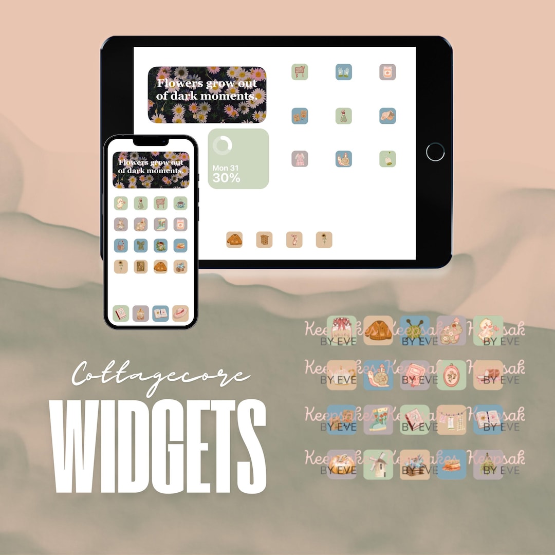 Ios Cottagecore Widgets - Widget, Icon, Logo, Facebook, Whatsapp ...