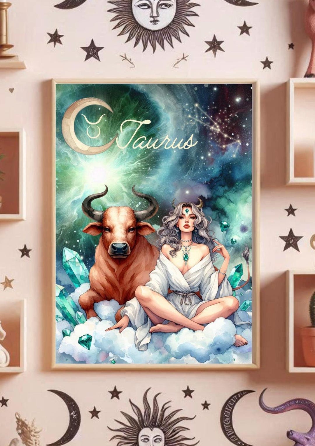 Taurus Zodiac Print - Gift for Friend, Girlfriend, Sister, Mother ...