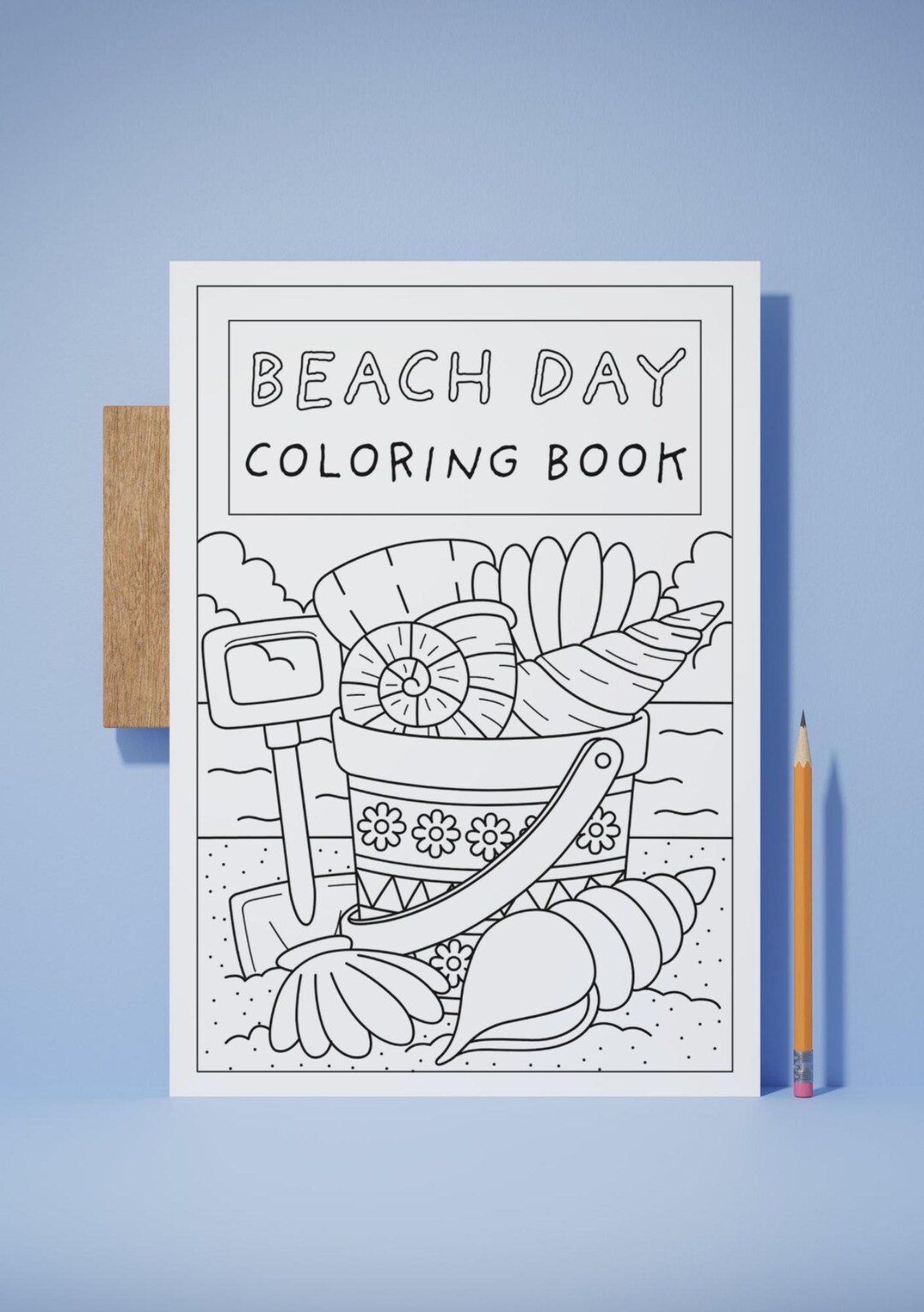 A Day at the Beach Coloring Book – A Fun Digital Coloring Book With 14 ...