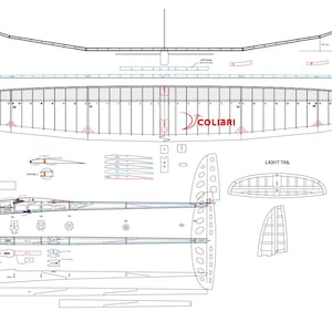 RC Glider Colibri | DXF Plans for Balsa Models | Laser-cut Ready & DIY ...