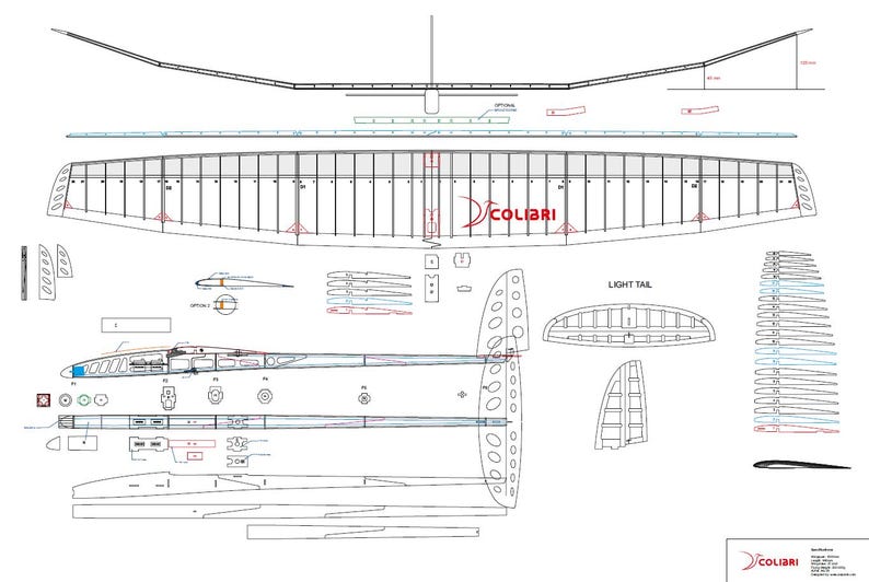 RC Glider Colibri | DXF Plans for Balsa Models | Laser-cut Ready & DIY Build - Etsy