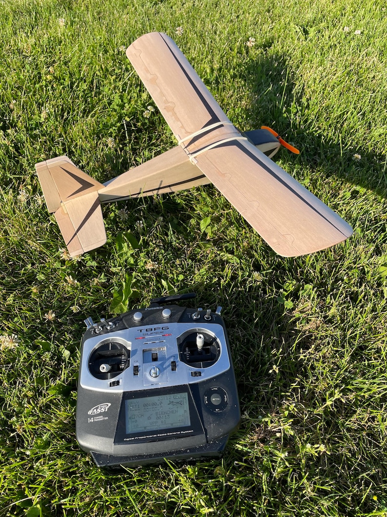 Mini RC Model Plane Trainer for Beginners | DXF Laser Cut Plans | DIY ...