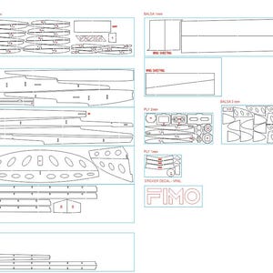 Fimo RC Glider 250g | DXF Plans for Balsa Models | Laser-cut Ready ...