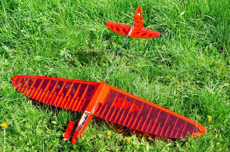 Bee DLG 1M Balsa RC Glider Plans | Laser-cut Ready (DXF Digital ...