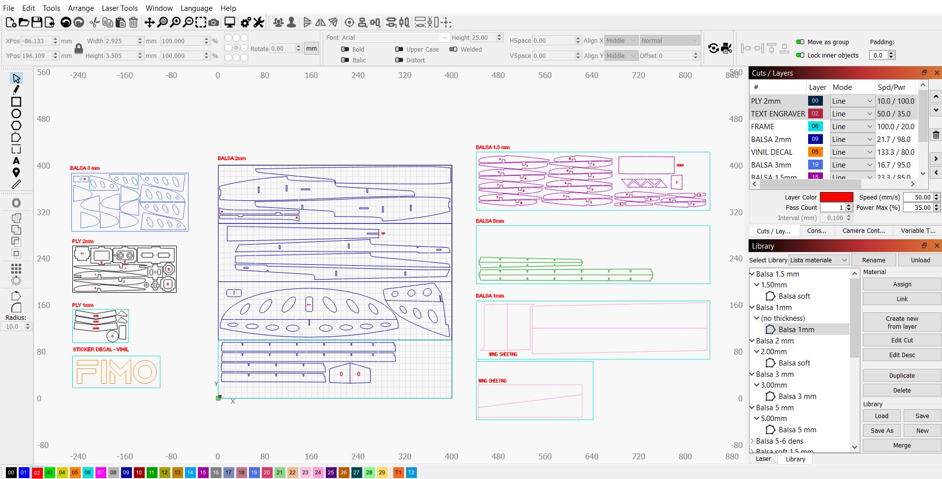 Fimo RC Glider 250g | DXF Plans for Balsa Models | Laser-cut Ready ...