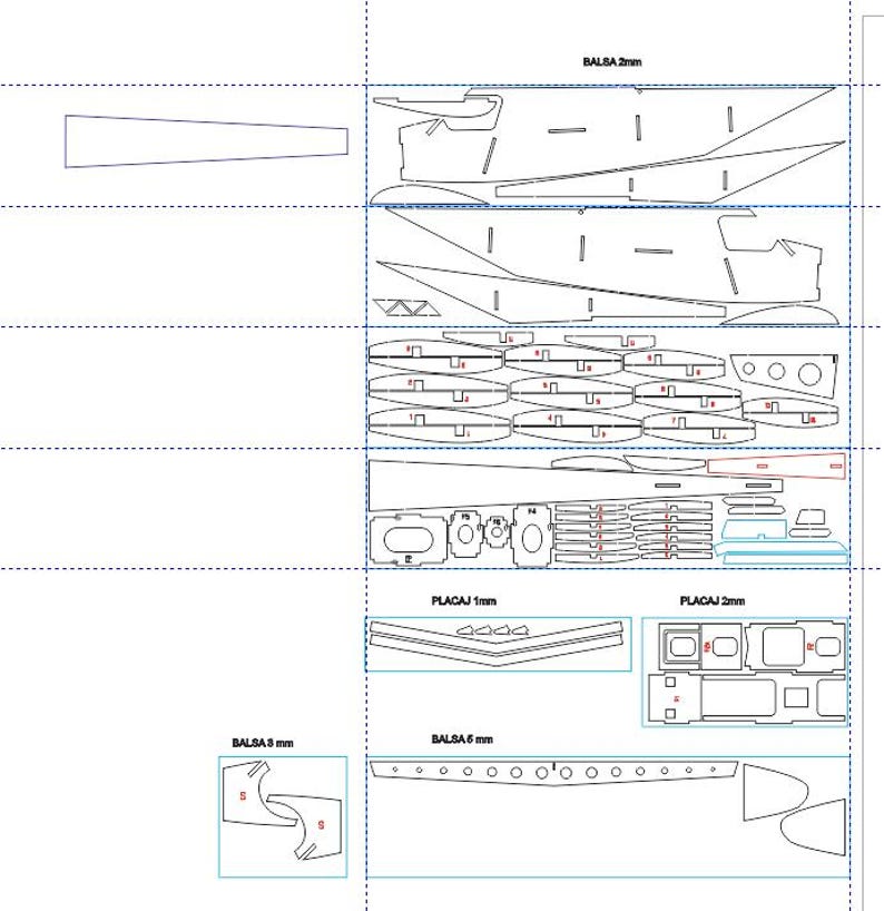 Topsy Graupner RC Model Plane | DXF Plans Laser CNC Cut Files (digital ...