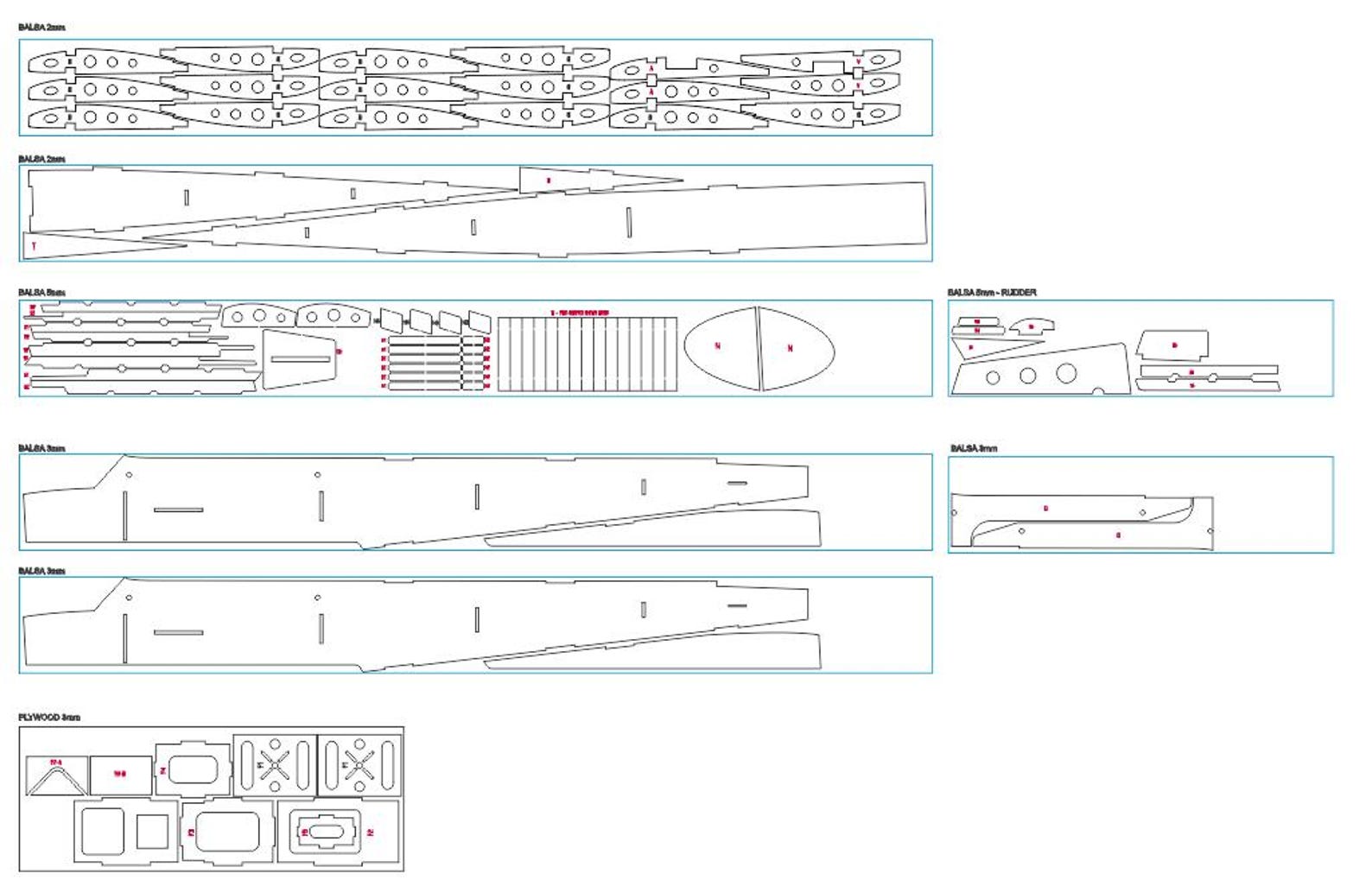 Telemaster Trainer RC Plane | DXF Plans for Balsa Models | Laser-cut ...
