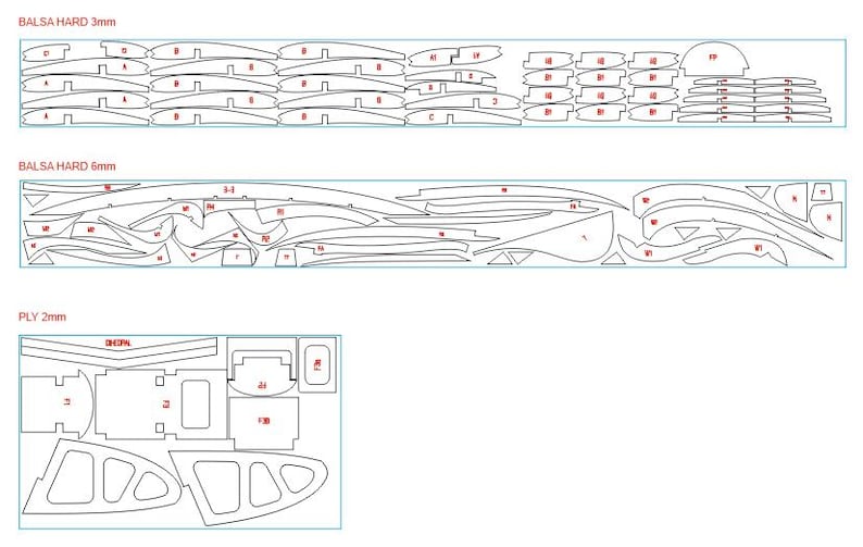 Eaglet RC Vintage Plane | DXF Plans for Balsa Models | Laser-cut Ready ...