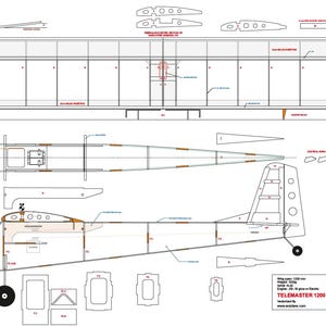 Telemaster Trainer RC Plane | DXF Plans for Balsa Models | Laser-cut ...