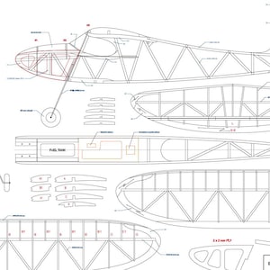 Eaglet RC Vintage Plane | DXF Plans for Balsa Models | Laser-cut Ready ...