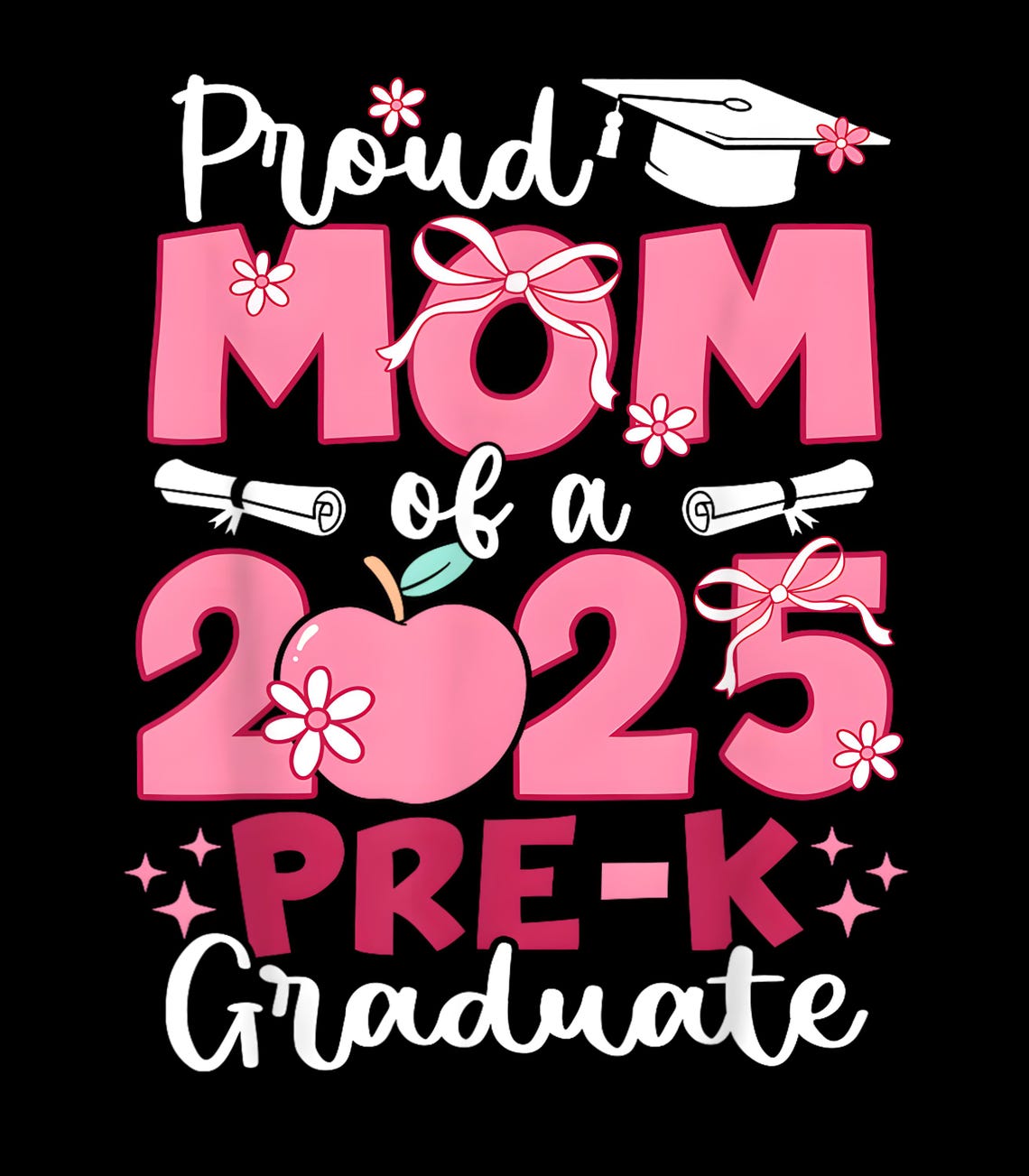 Proud Mom of A 2025 Pre K Graduate Graduation Women Kids Png, Proud Mom ...