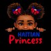 Cute Melanin Haitian Princess Haiti Flag for Girls Kids PNG, Haiti Flag ...