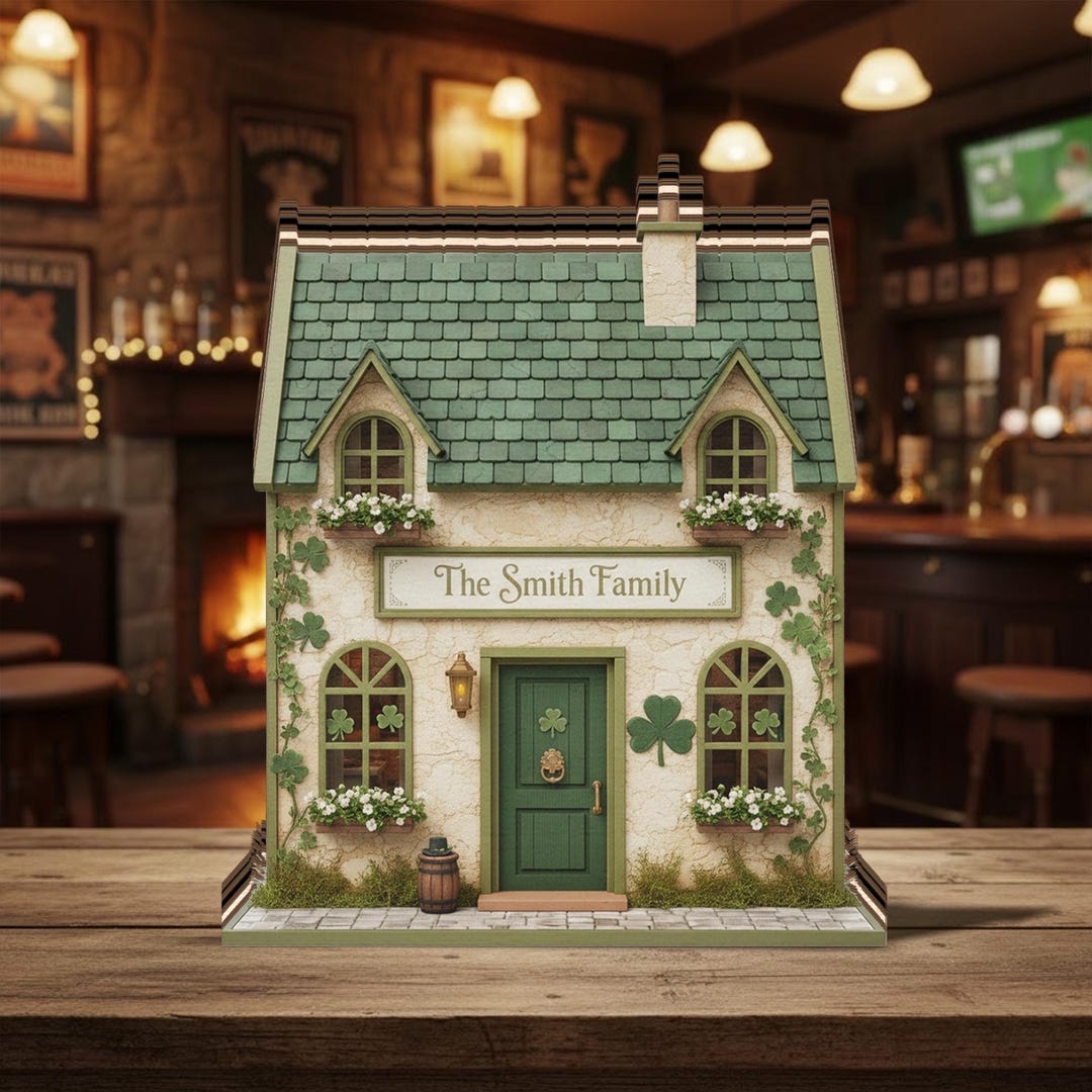 PERSONALIZABLE St Patrick House Decor, CUSTOMIZABLE Irish Cottage ...