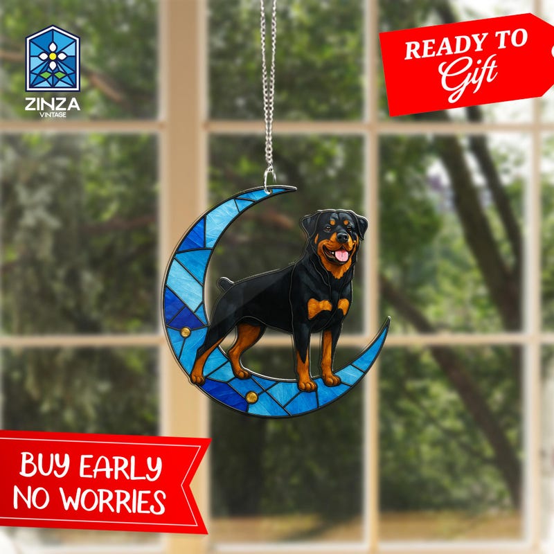 Rottweiler Stained Glass - Etsy