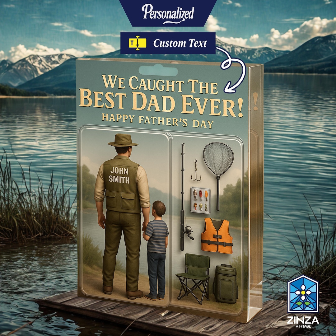 Personalized Father's Day Ideal Gift Customized Fishing Action Figure ...