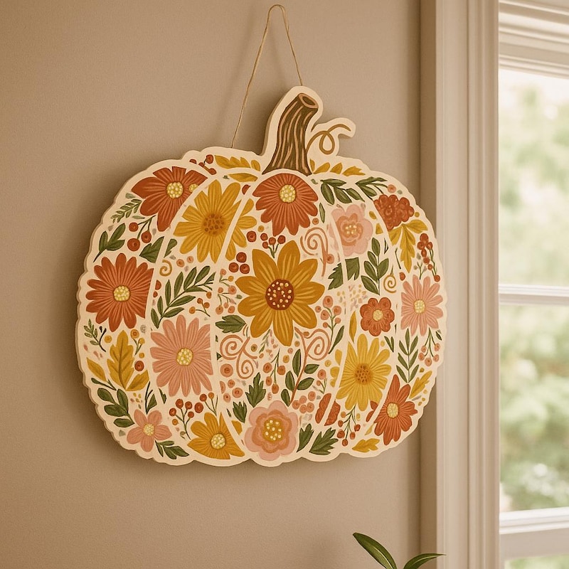 Wooden Pumpkin Sign - Etsy