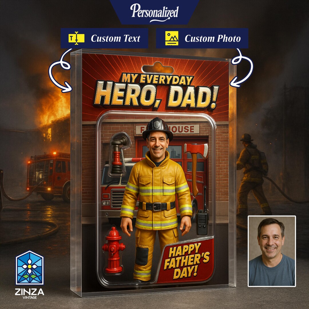 Personalized Firefighter Dad Gift Acrylic Block Plaque Customized ...
