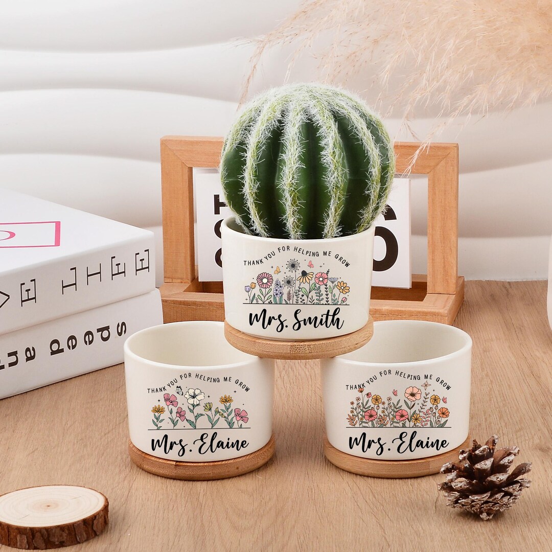 Thank You Teacher Gifts,teacher Appreciation Gift,custom Plant Pot ...