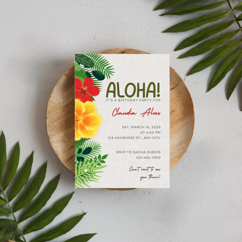 Aloha Invitation - Etsy