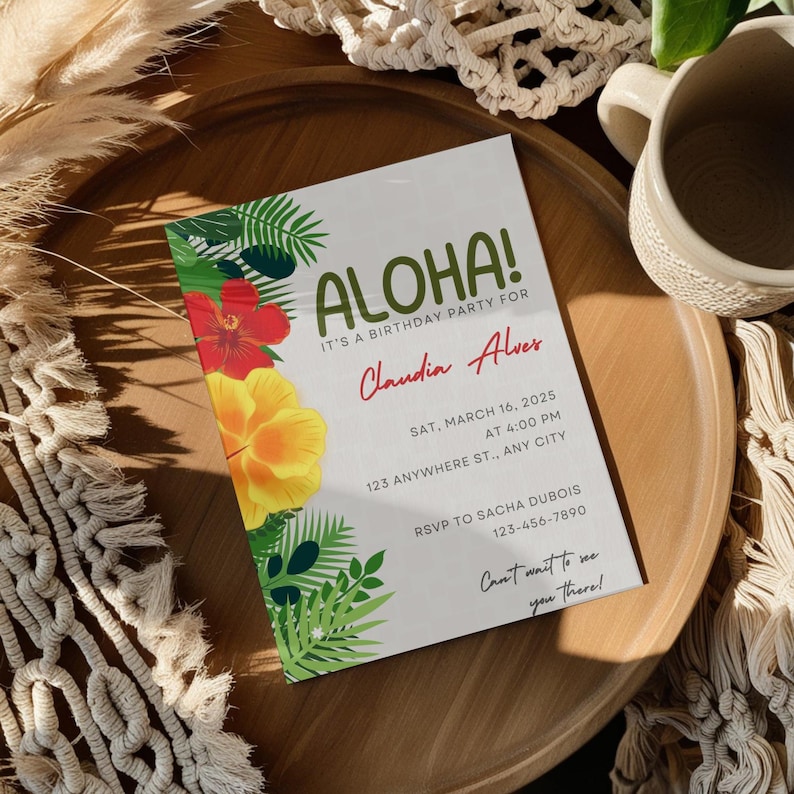 Aloha Invitation - Etsy