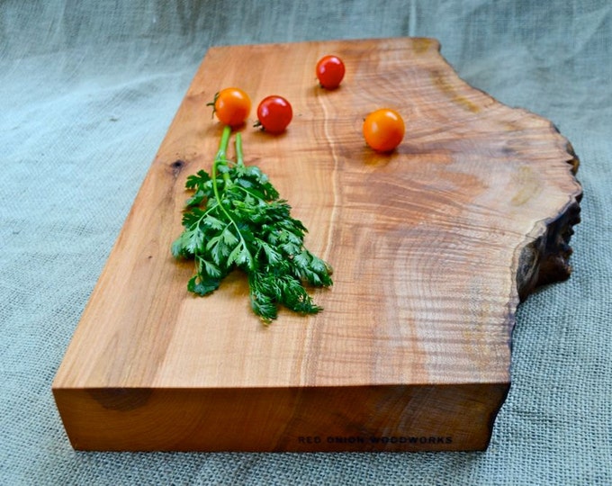 Rustic Wood Cutting Board, Large Made From Natural Edge Salvaged Maple ...