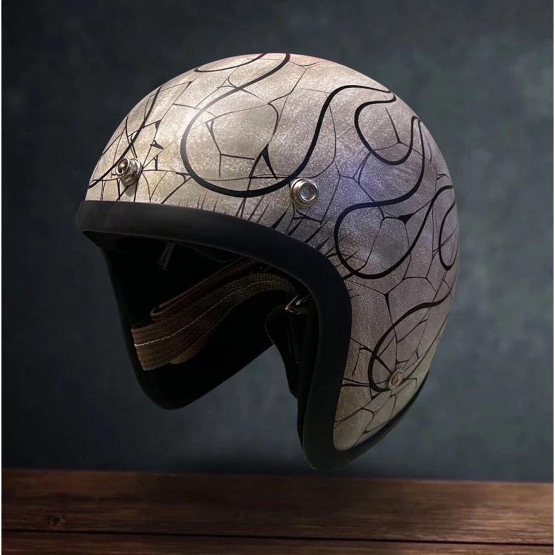 Sale ! Open Face Vintage Custom Helmet Slimhead500tx Patina Crack ...