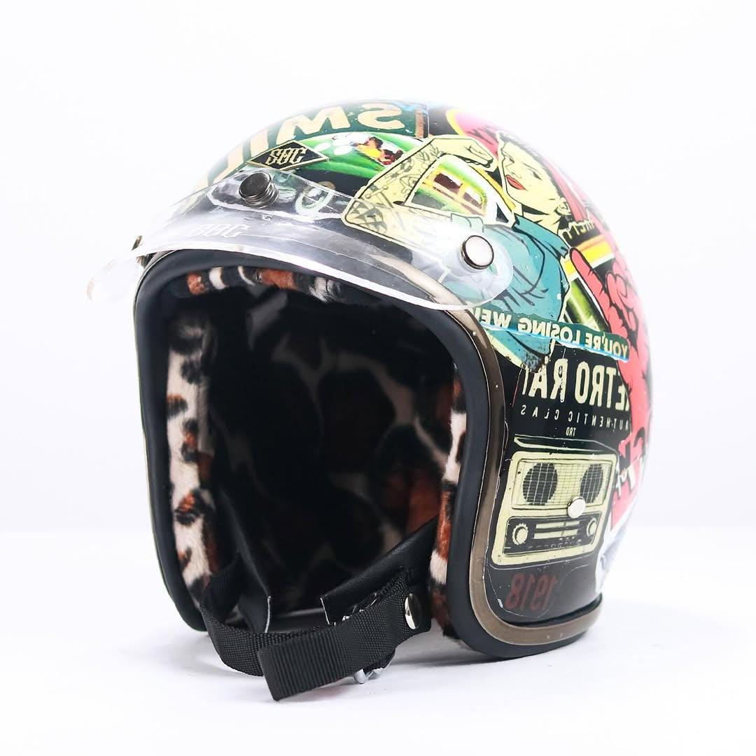 New ! Vintage Helmet Slimhead 500TX Custom Nackal Motif by Request ...