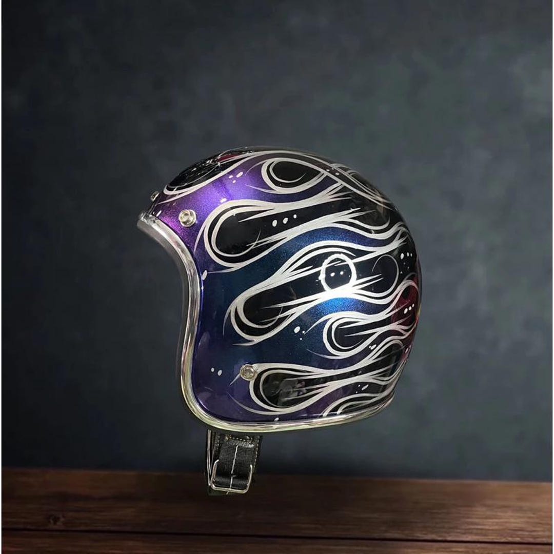 New ! Vintage Slimhead 500TX Raw Flame Chameleon Paint BOBBER CHOPPER ...
