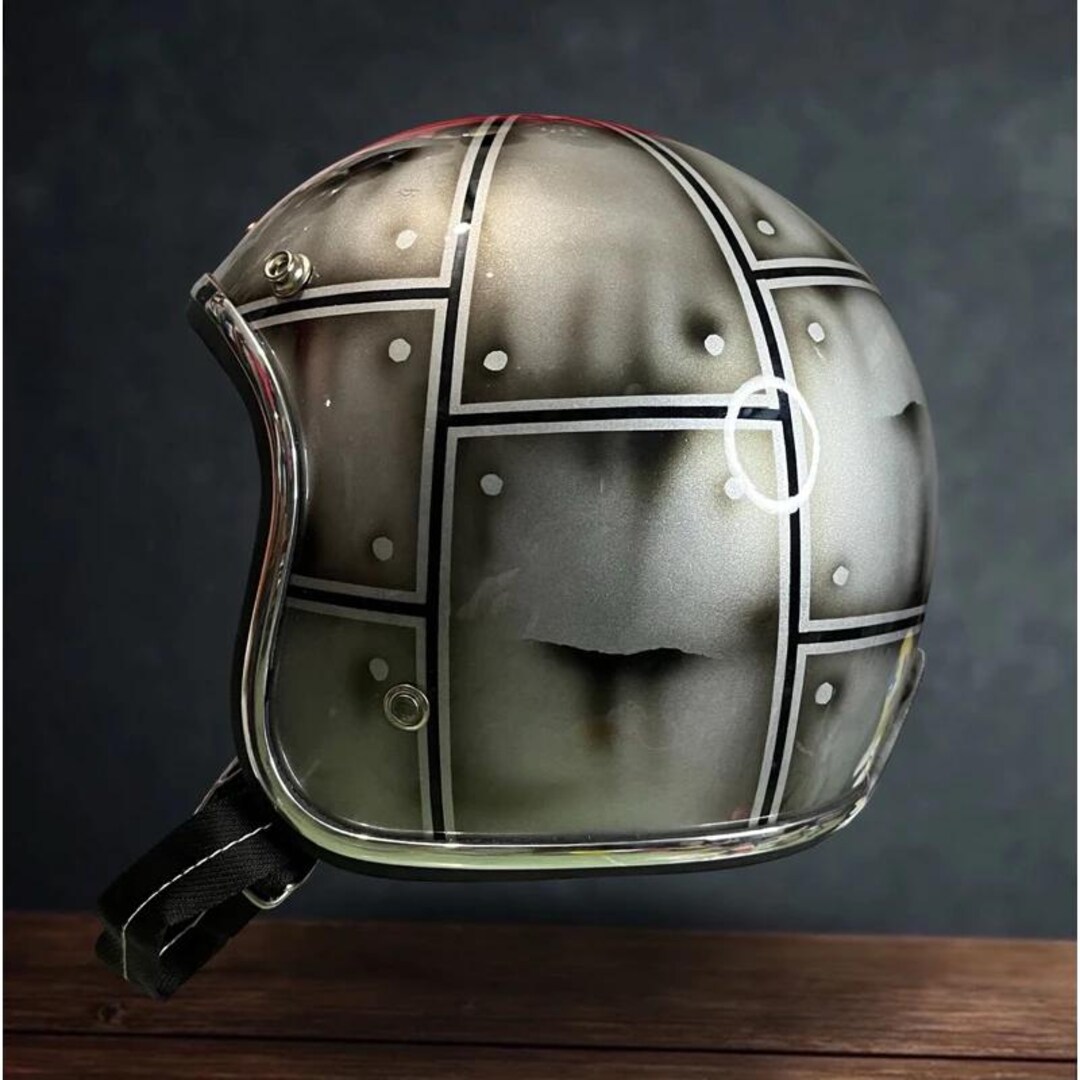 Custom Vintage Helmet Slimhead 500TX Custom Helmet Made of Stainless ...