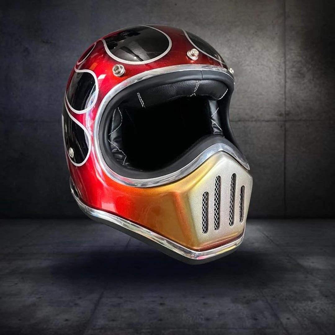 Sale ! Vintage Custom Metalic Flame Cafe Racer Chopper Bobber ...