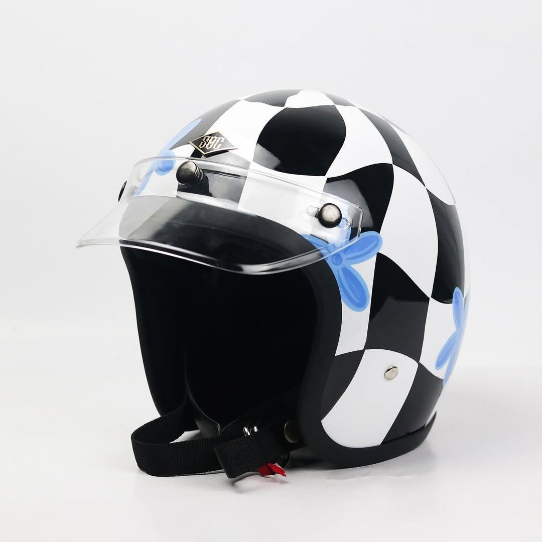 Helmet Slimhead 500TX Custom Chekerbooard Picture by Request BOBBER ...
