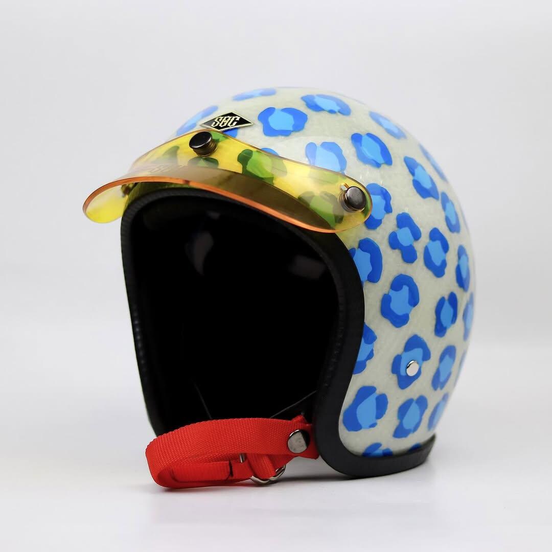 Helmet Slimhead 500TX Custom Leopard Raw Clues Motif by Request BOBBER ...