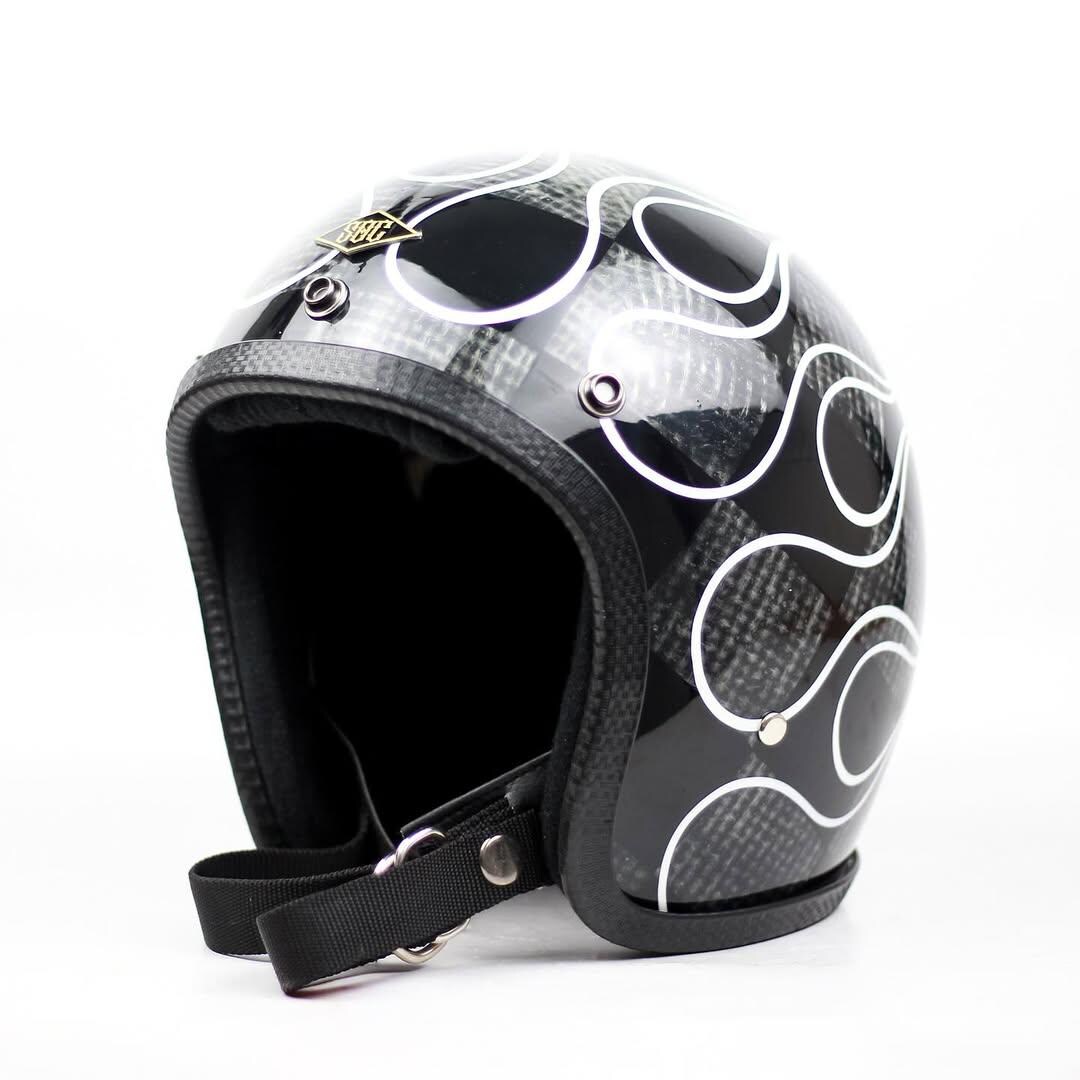 New Helmet Slimhead 500TX Custom Chekerboard Raw Flame by Request ...