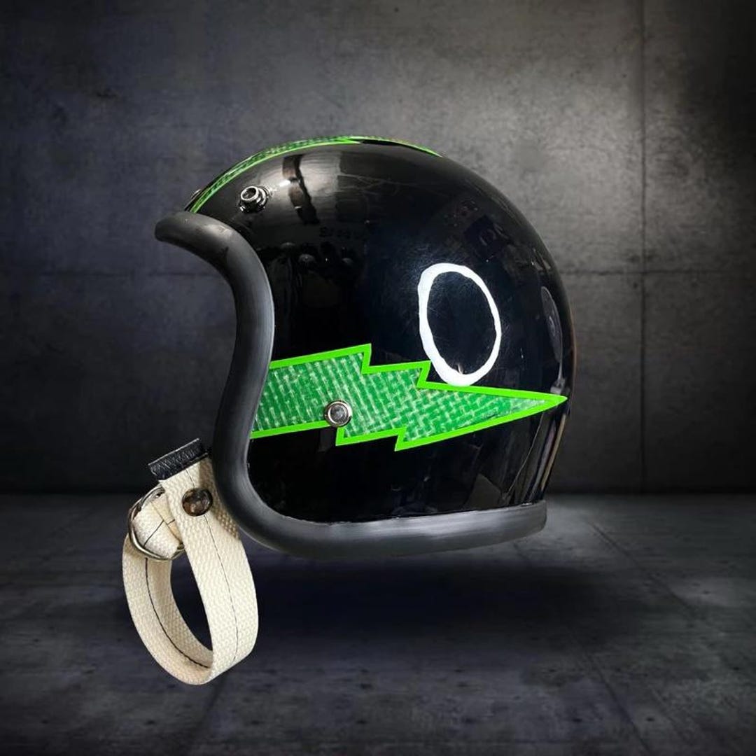 New ! Vintage Helmet Slimhead 500TX RAW Thunder BOBBER CHOPPER ...