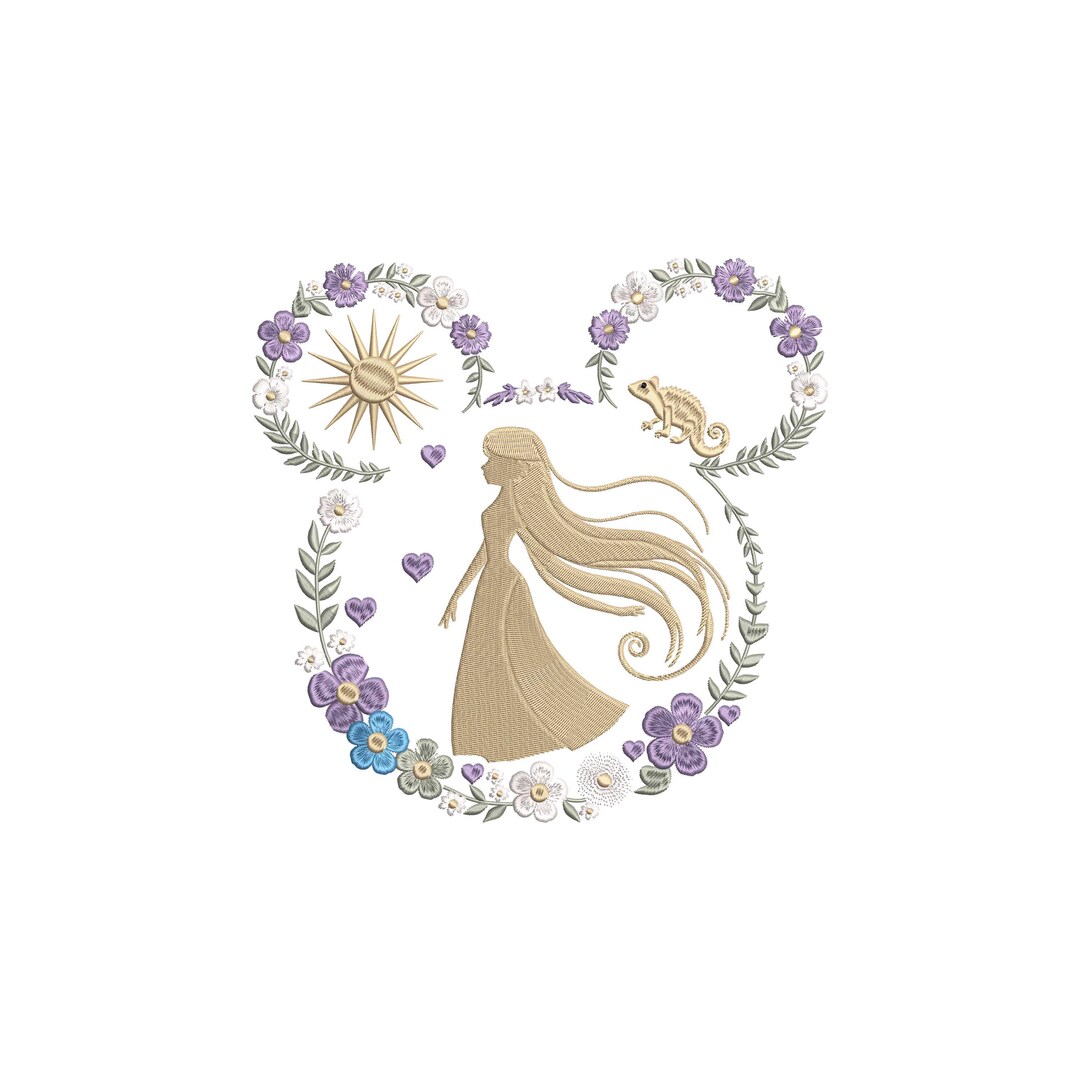 Princess Embroidery Design, Fairy Tale Machine Embroidery, Digital ...