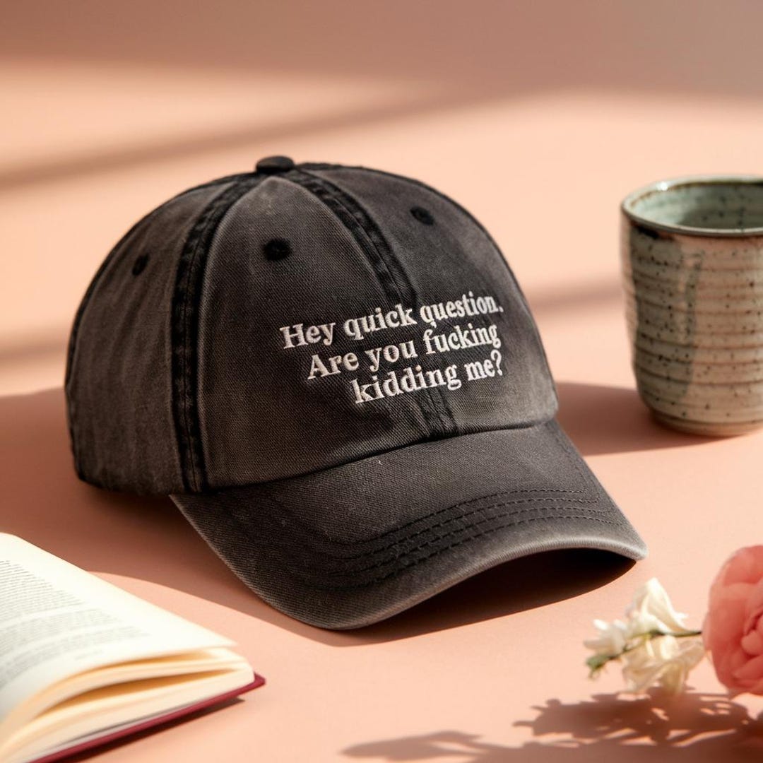 Embroidered Sarcasm Washed Hat, Funny Humor Cap - Etsy