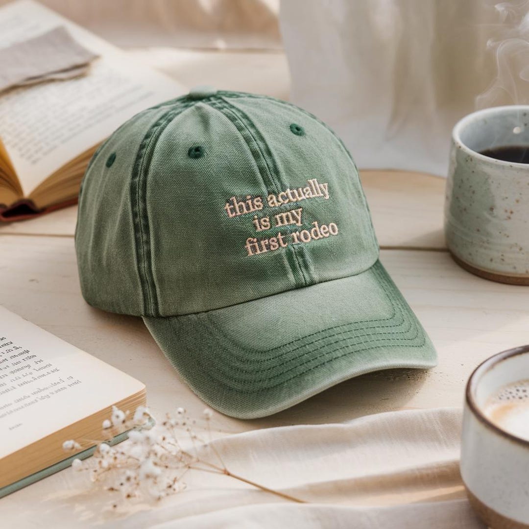 Embroidered This Actually is My First Rodeo Organic Dad Washed Hat ...