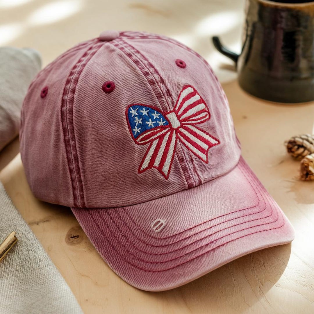 Embroidered America Washed Hat, 4th of July Cap, Patriotic Hat ...