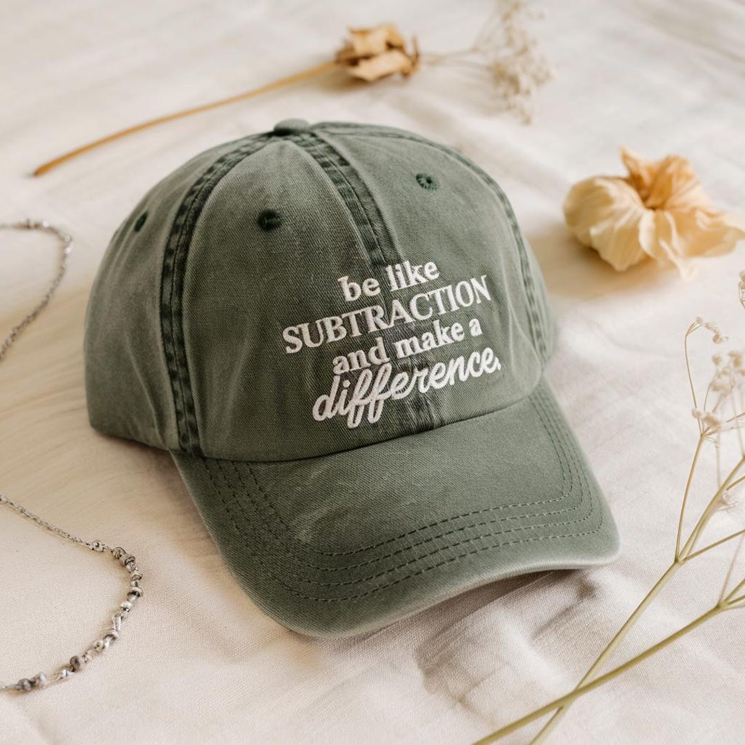 Embroidered Math Teacher Cotton Wash Hat, Mathematics Teacher ...