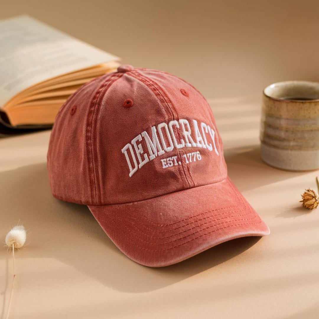 Democracy Embroidered Hat, Anti Trump Cap, Protest Against Dictatorship ...