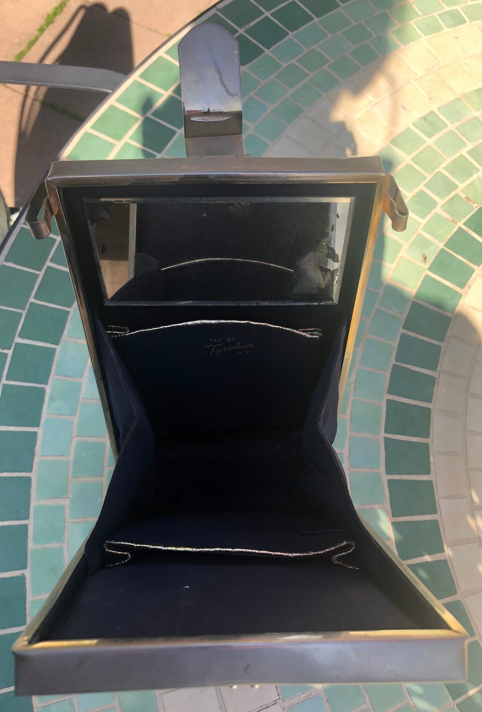 Vintage Blue Beaded Box Purse With Metal Frame - Etsy